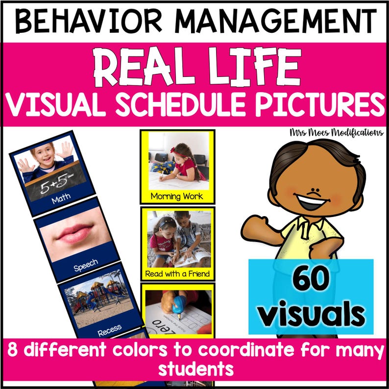 Real Life Visual Schedule Pictures - Etsy