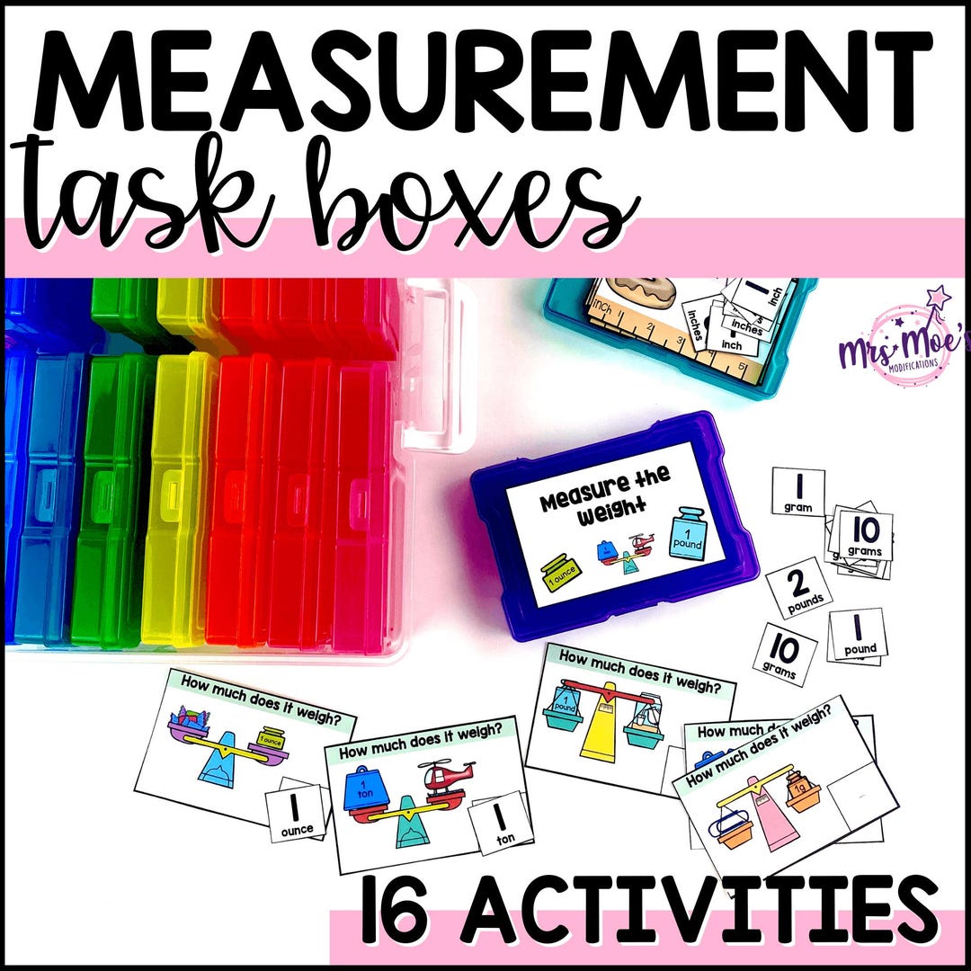 Measurement- Task Boxes - Etsy