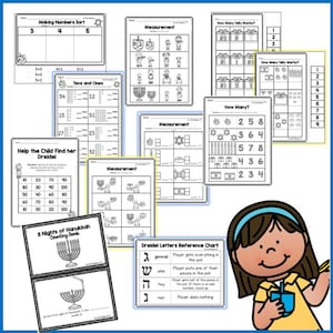 Hanukkah Math Worksheets- NO PREP - Etsy