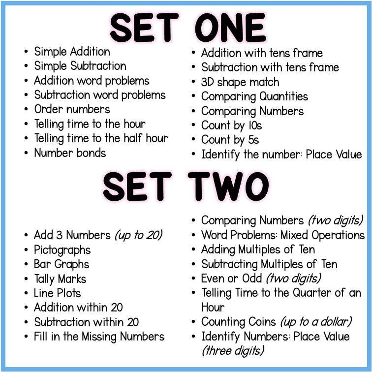 MATH Task Box BUNDLE - Etsy