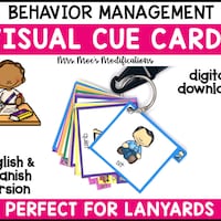 Visual Behavior Cue Cards for Kids: Classroom Management (digital ...