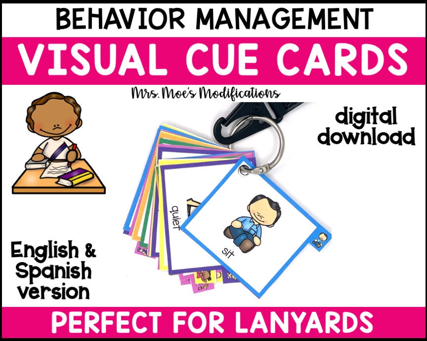 Visual Cue Cards English And Spanish Version Digital Download Etsy