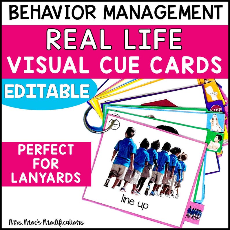 Visual Cue Cards: Real Images {english, Spanish, & French} | Editable ...