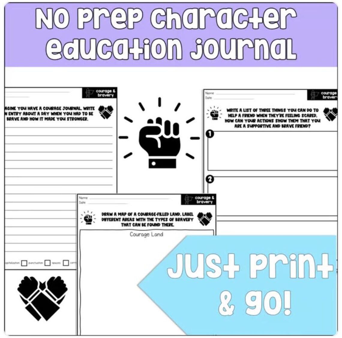 Courage and Bravery Writing Prompts: Character Education - Etsy
