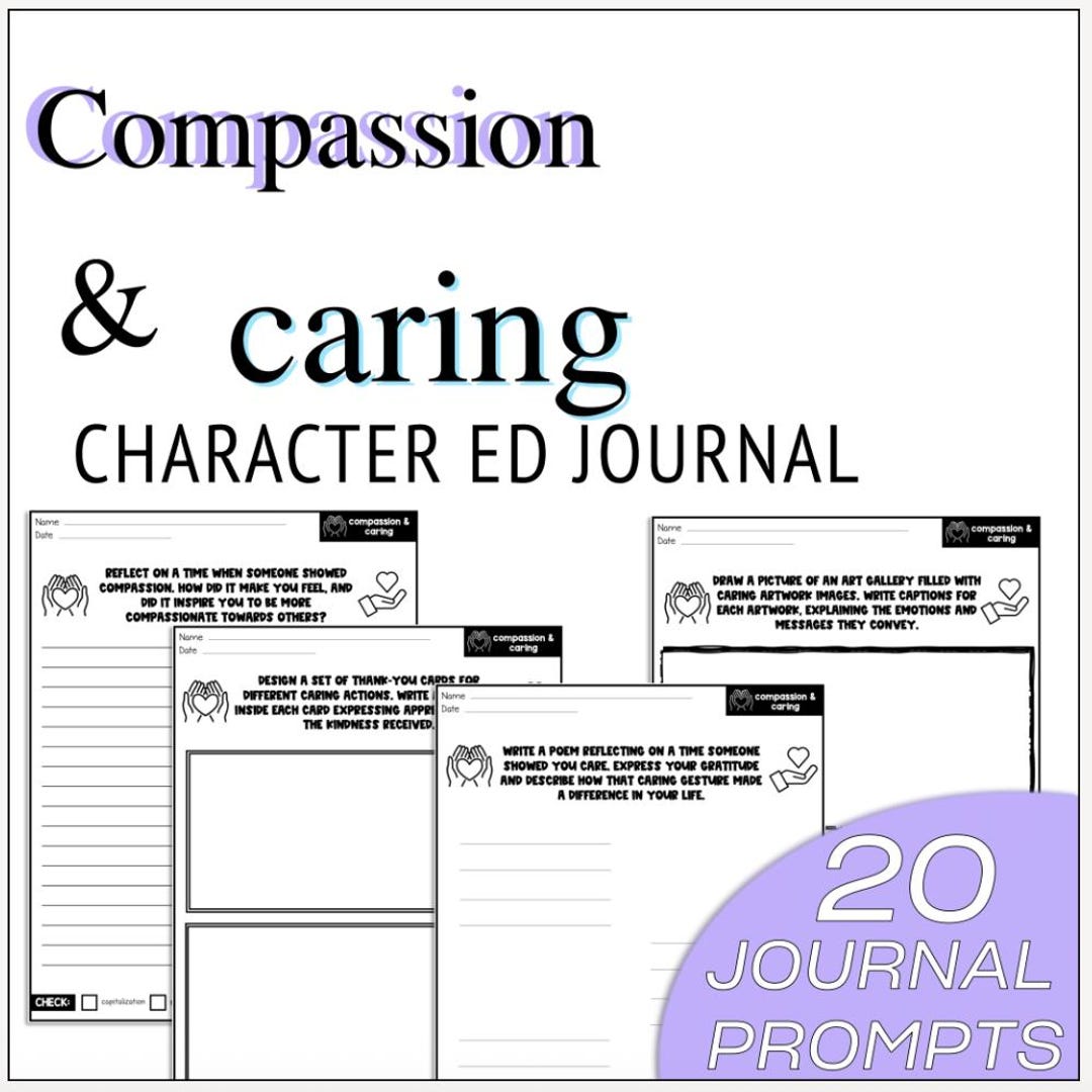 Compassion and Caring Writing Prompts: Character Education - Etsy