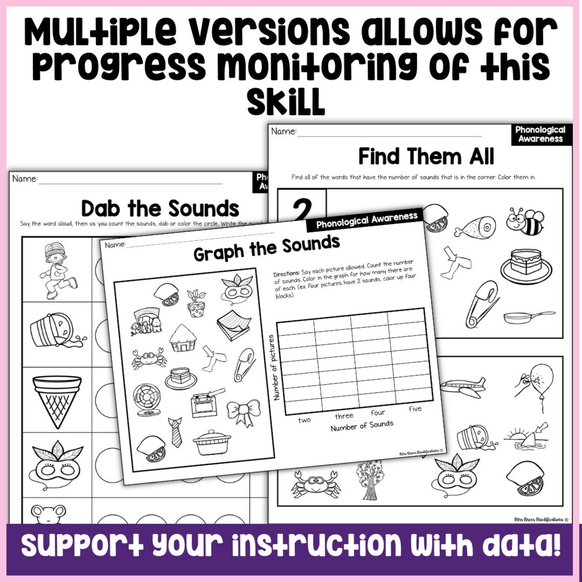 Phoneme Isolation: Phonological Awareness Worksheets Science of Reading ...