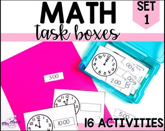 MATH Task Boxes {set One} - Etsy
