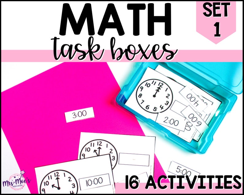 Math Task Boxes {set One} - Etsy