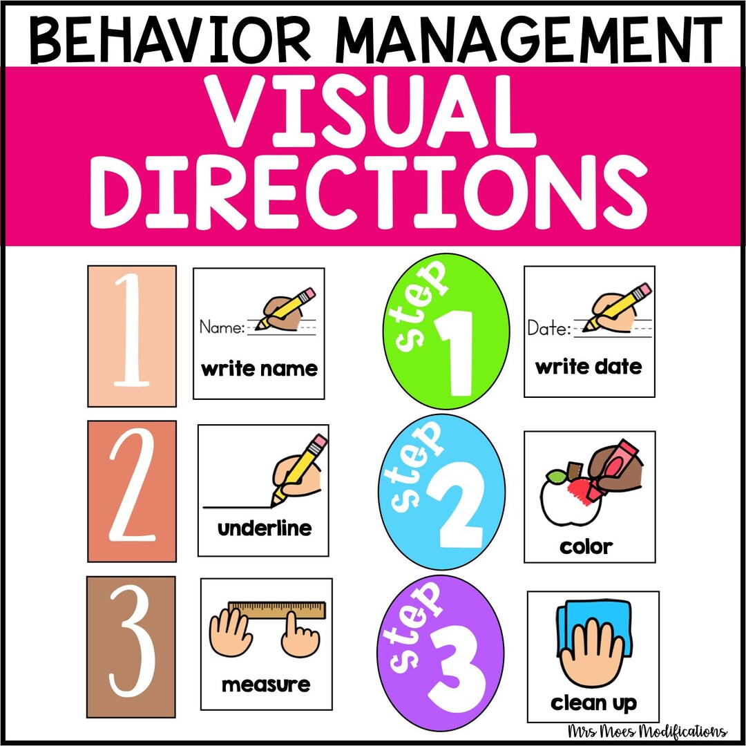 Visual Directions | Classroom Management | Back to School - Etsy