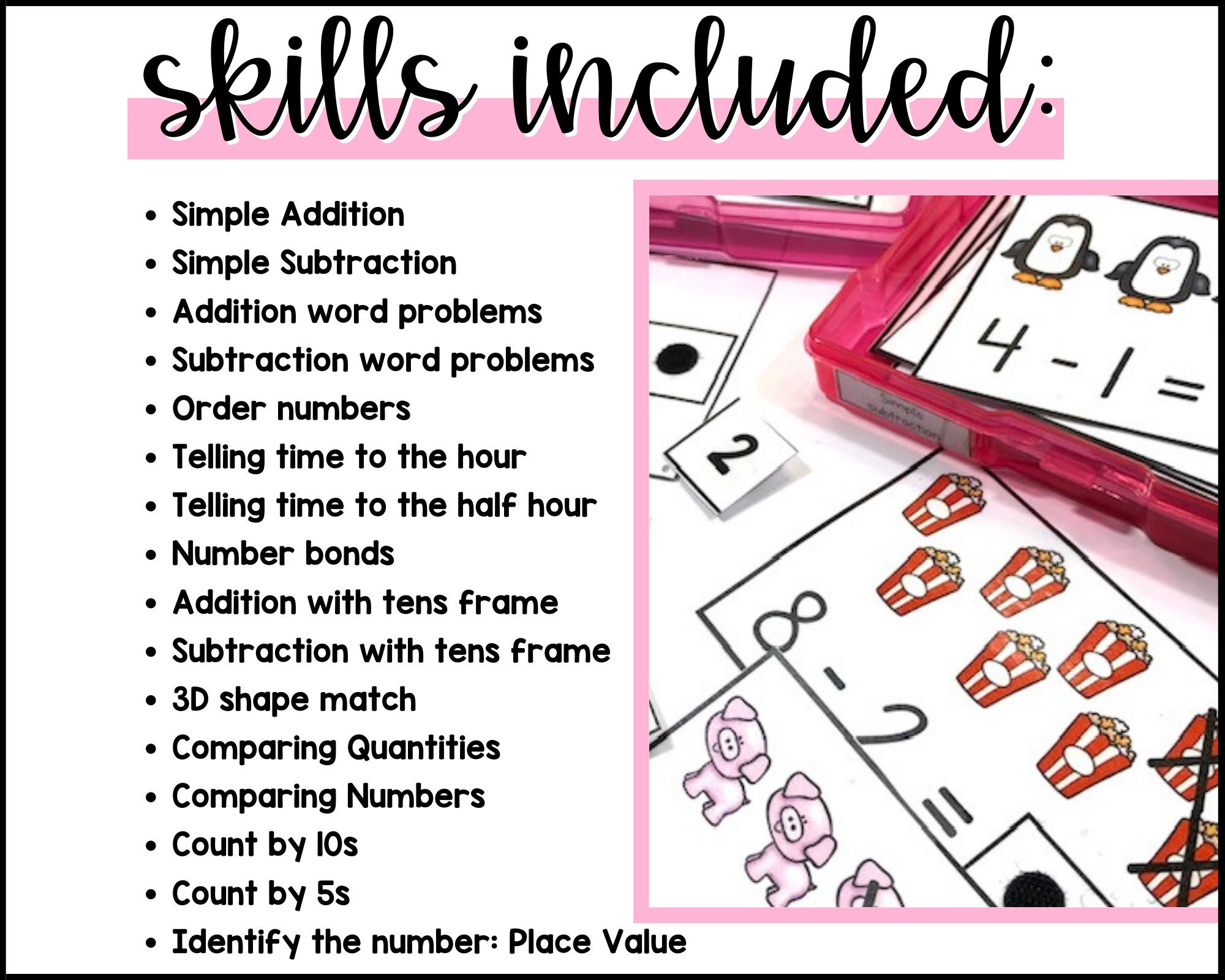 Math Task Boxes {set One} - Etsy