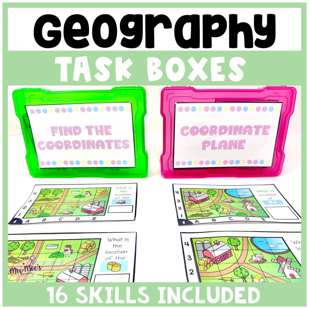 Geography Task Boxes - Etsy