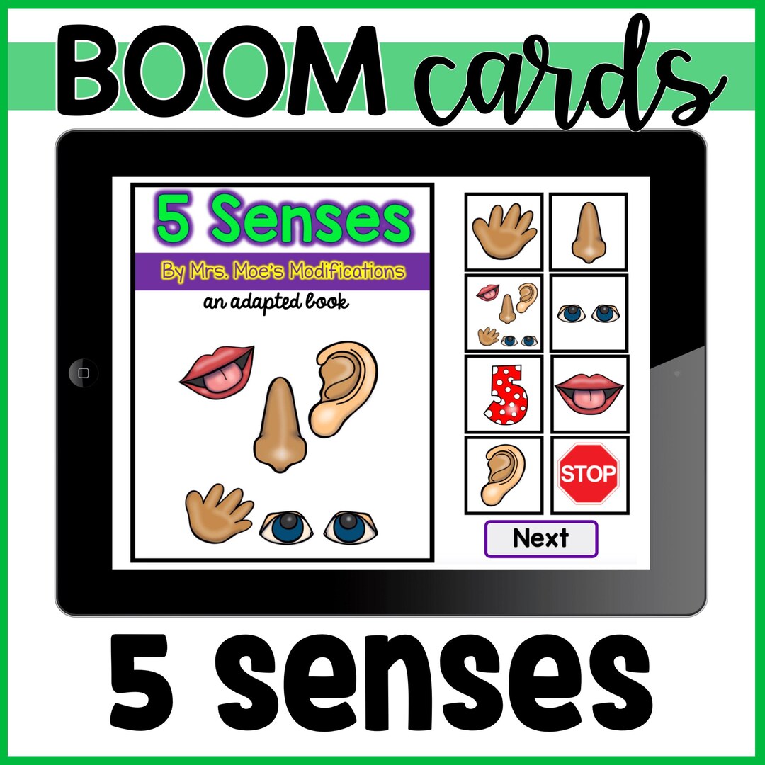 5 Senses - Adapted Book - Boom Cards - Etsy