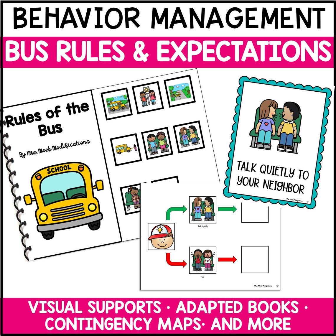 Bus Rules and Expectations- Behavior Supports: Back to School - Etsy