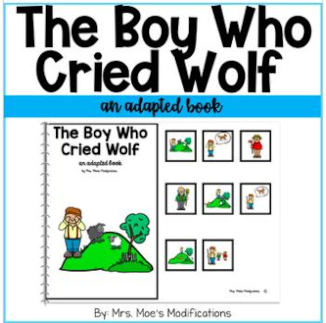 The Boy Who Cried Wolf- an Adapted Book - Etsy