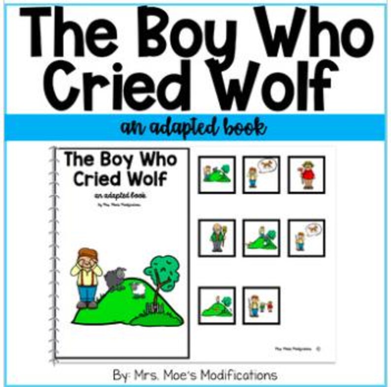 The Boy Who Cried Wolf- an Adapted Book - Etsy