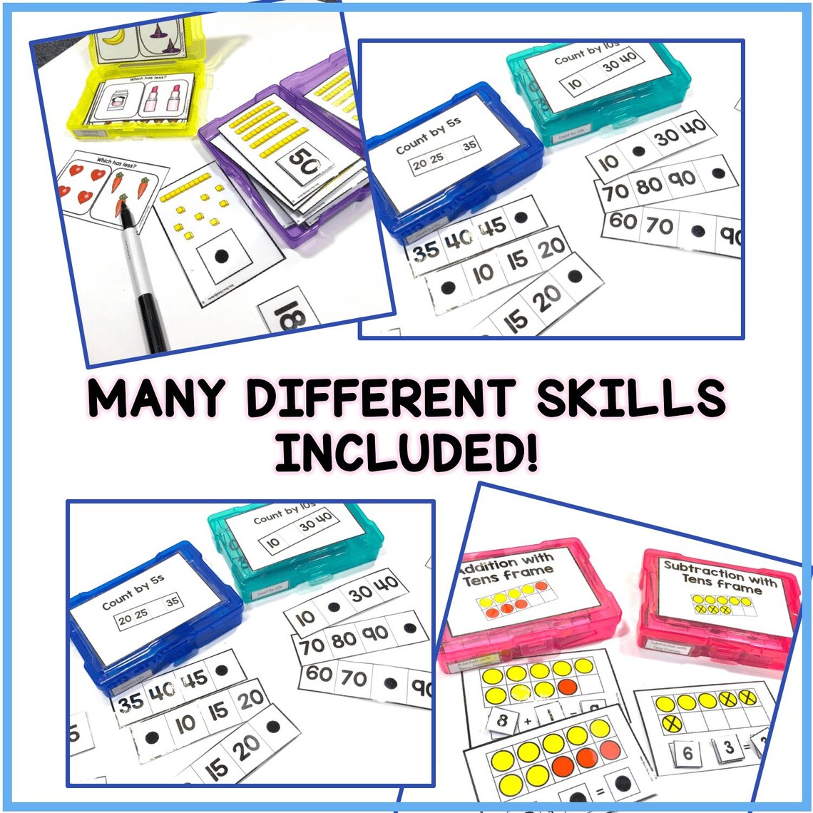 MATH Task Boxes {set One} - Etsy