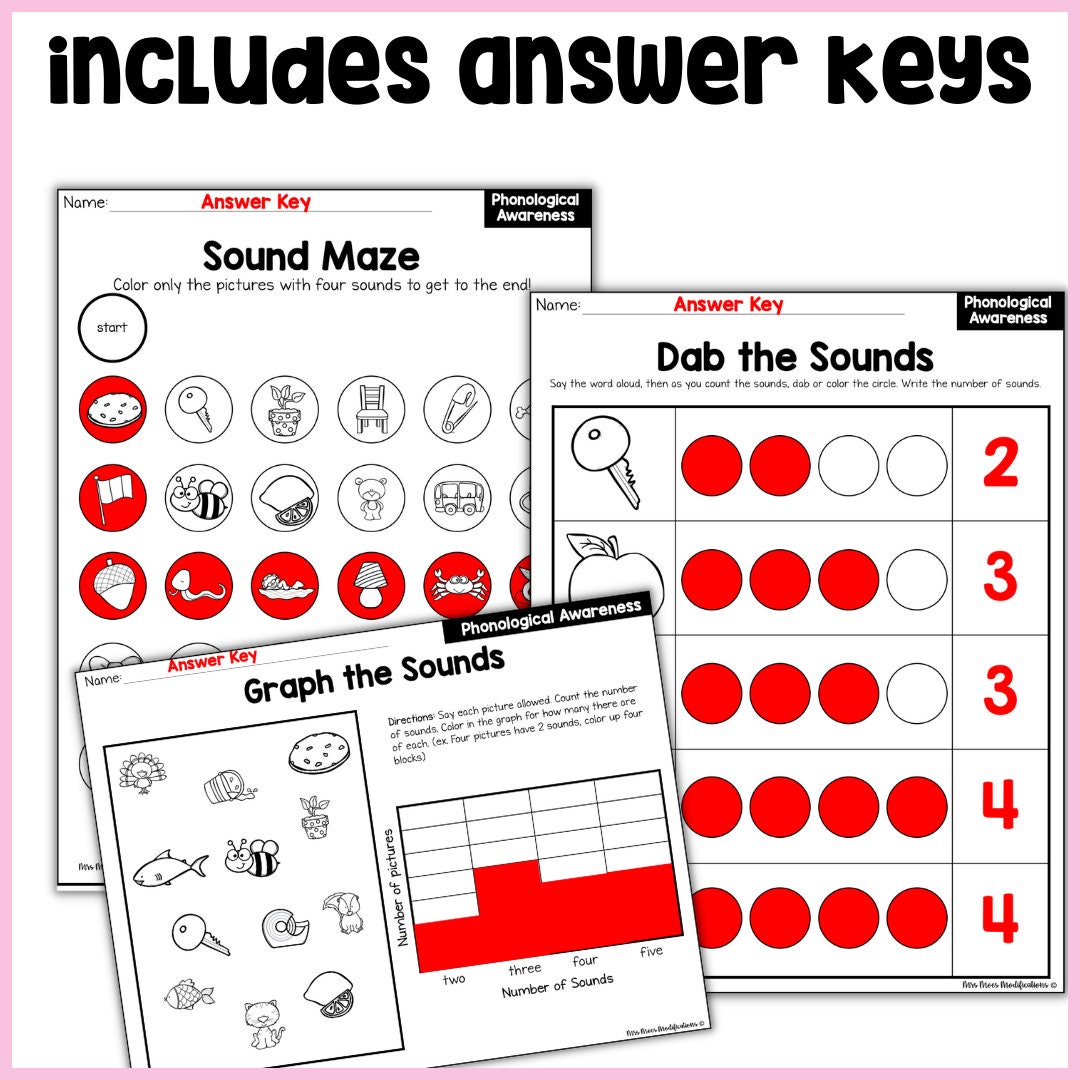 Phoneme Isolation: Phonological Awareness Worksheets Science of Reading ...
