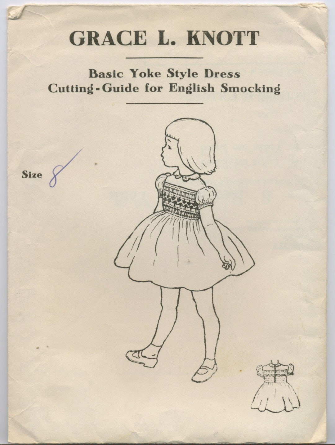 Grace Knott Basic Yoke Smocked Dress Size 8 - Etsy