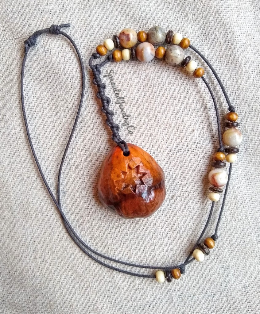 Rustic Necklace - Necklace - Rustic Jewelry - Avocado Jewelry - Avocado ...