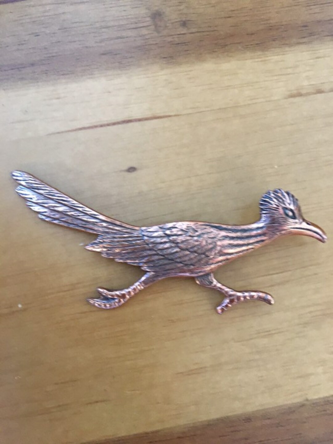 Copper Road Runner Pin - Etsy