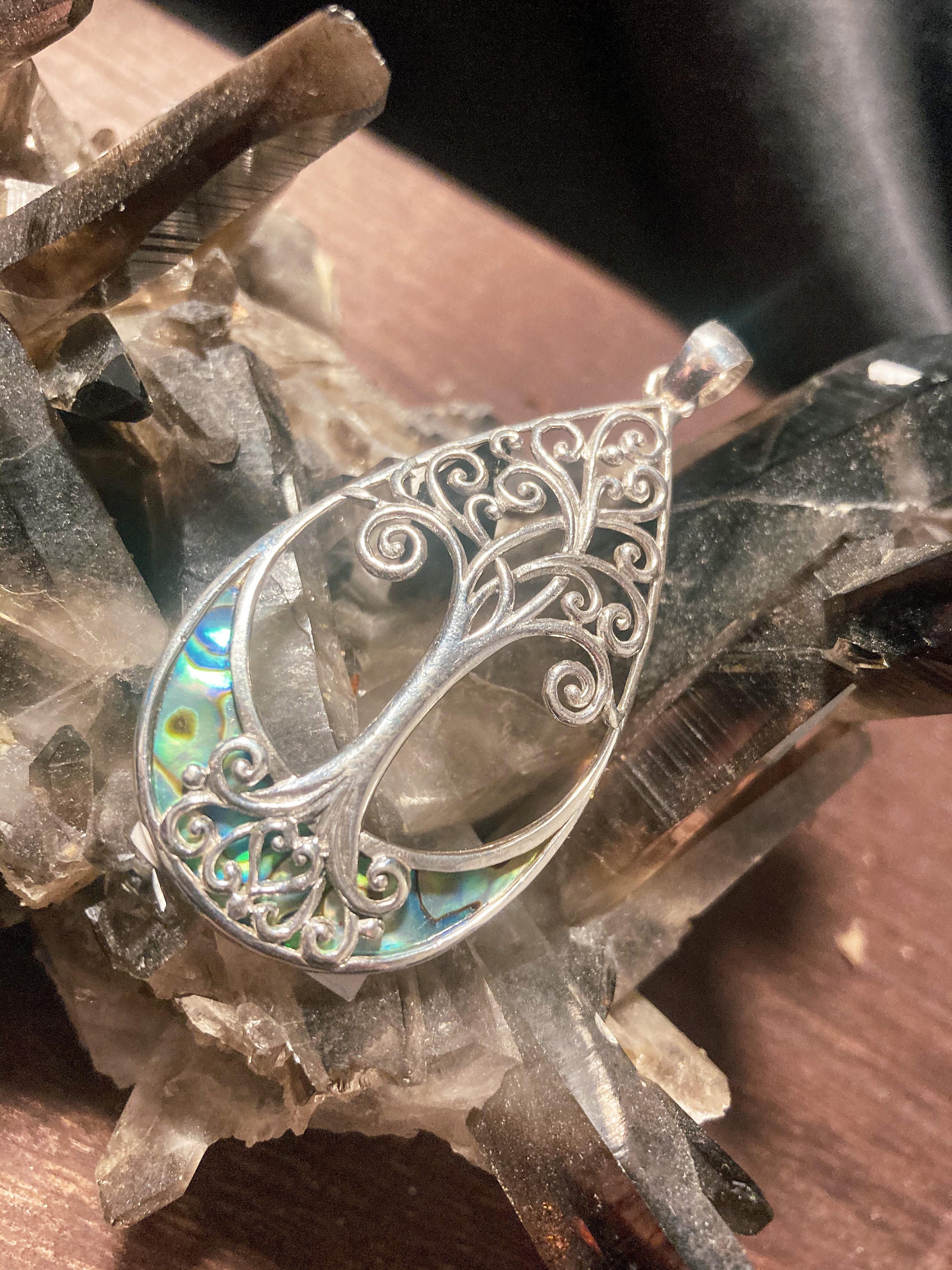 Goddess Designs / Detailed Tree of Life Abalone Sterling | Etsy