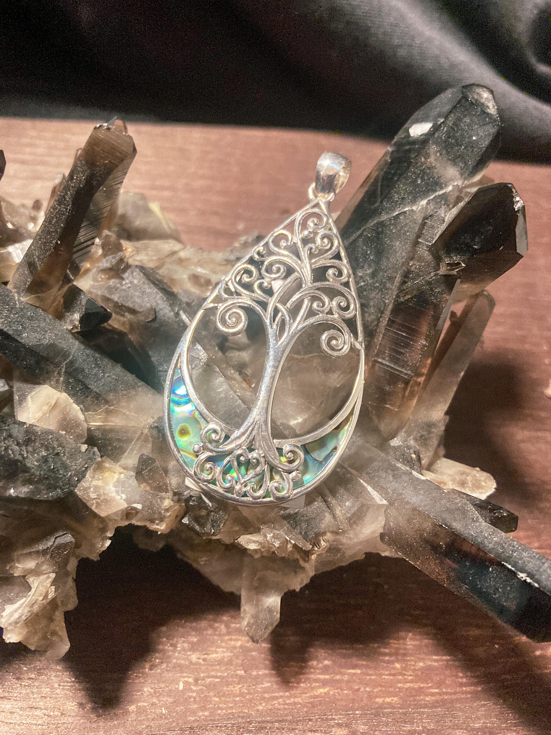 Goddess Designs / Detailed Tree of Life Abalone Sterling Silver ...