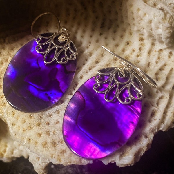 Abalone Earrings - Etsy