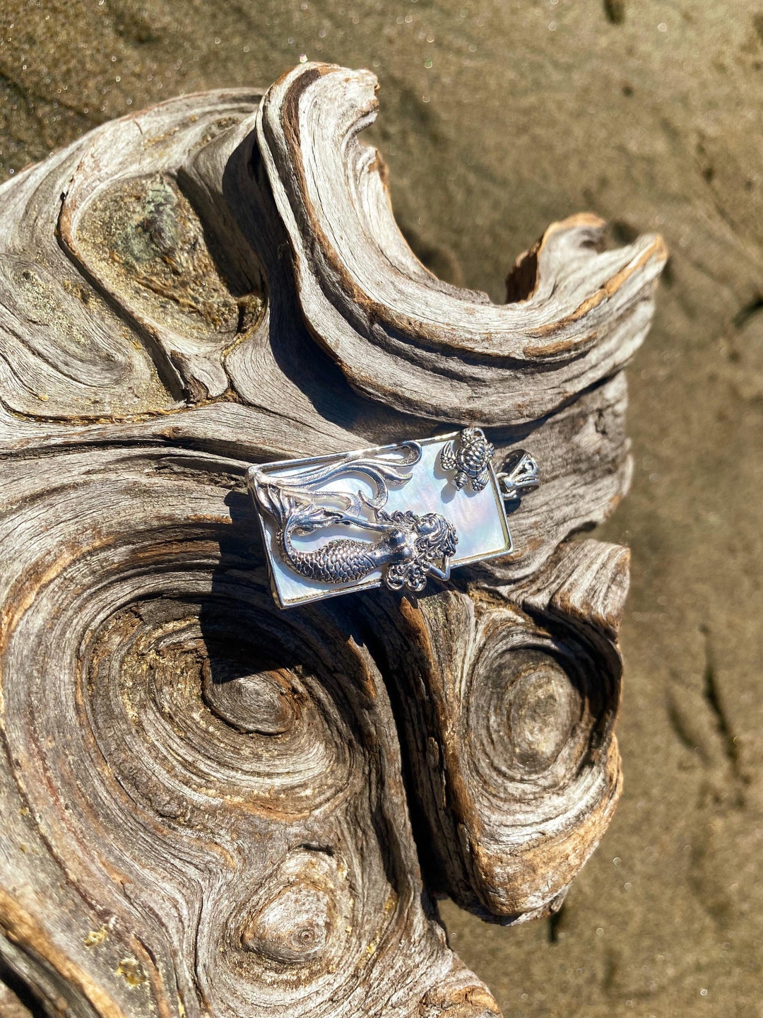 Goddess Designs / Detailed Mermaid and Sea Turtle With Mother of Pearl ...