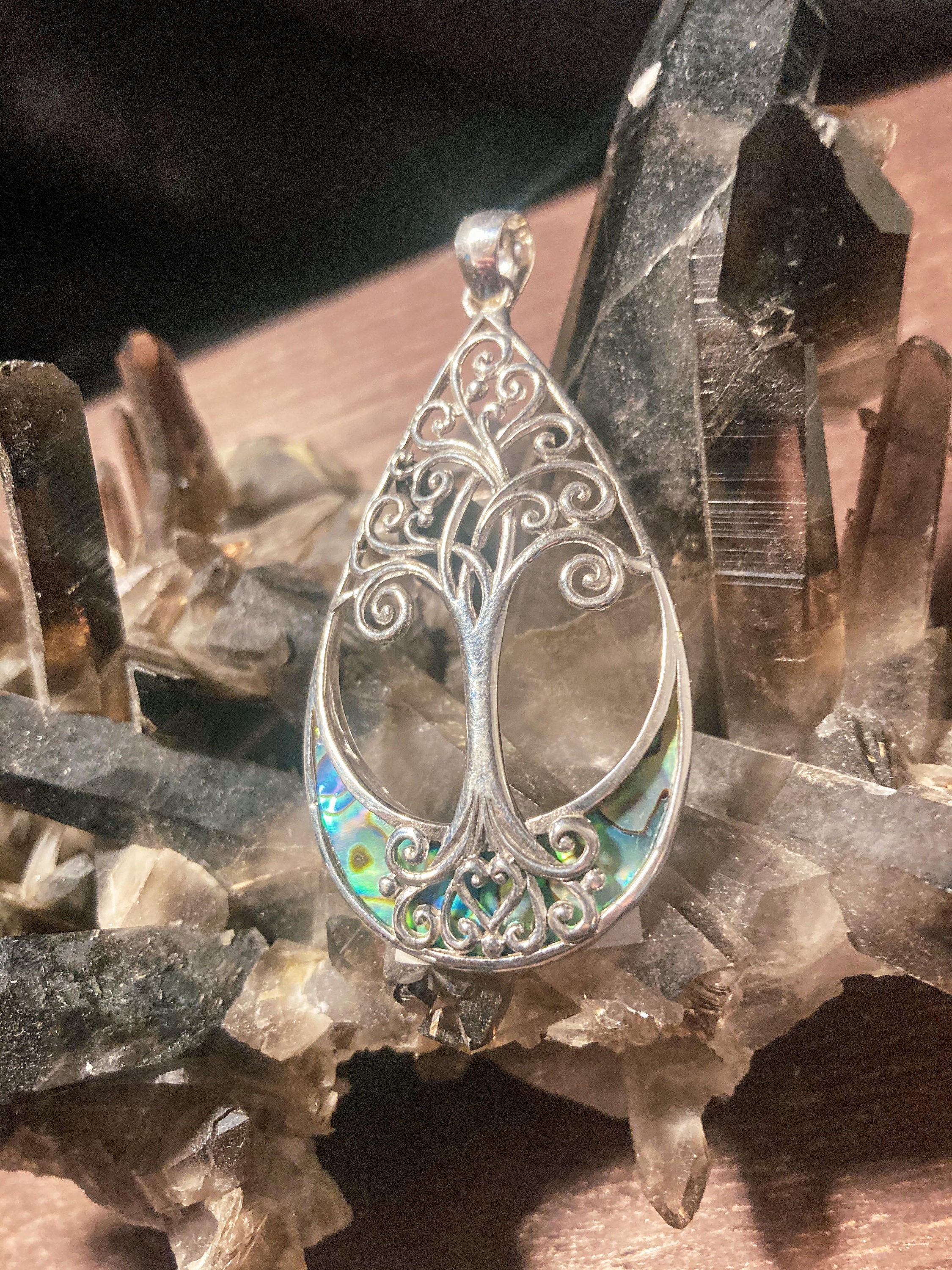 Goddess Designs / Detailed Tree of Life Abalone Sterling Silver ...