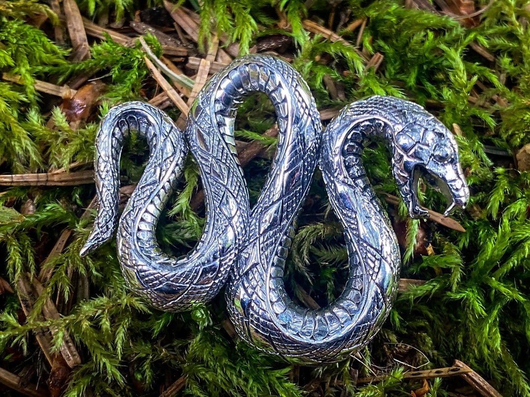 Goddess Designs / Detailed Scaly Snake Sterling Silver Statement ...