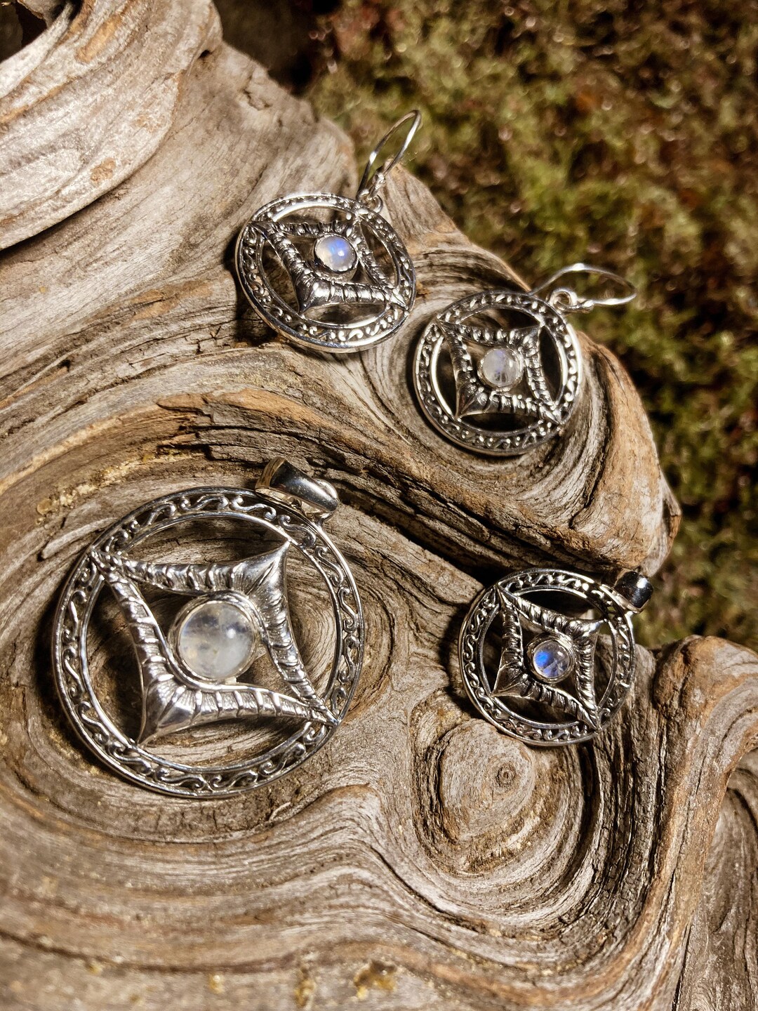 Goddess Designs / Detailed Evil Eye With Rainbow Moonstone Sterling ...