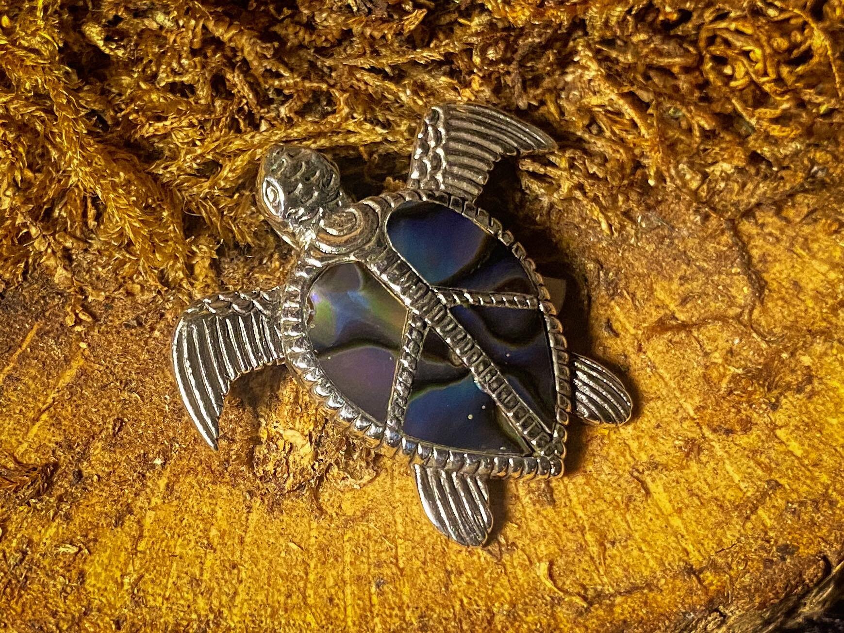 Goddess Designs / Detailed Turtle With Abalone Peace Sign Heart Shell ...
