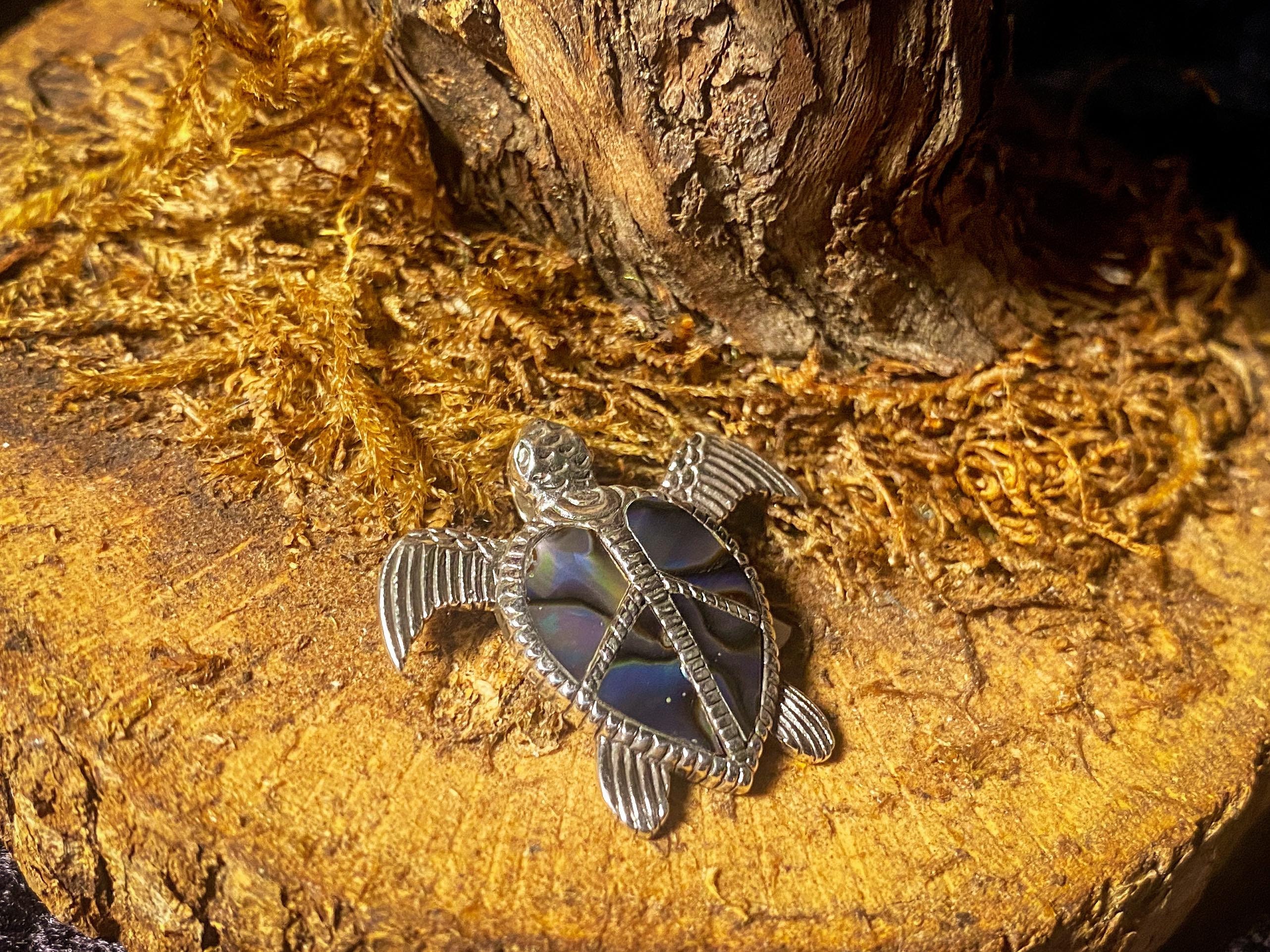 Goddess Designs / Detailed Turtle With Abalone Peace Sign Heart Shell ...