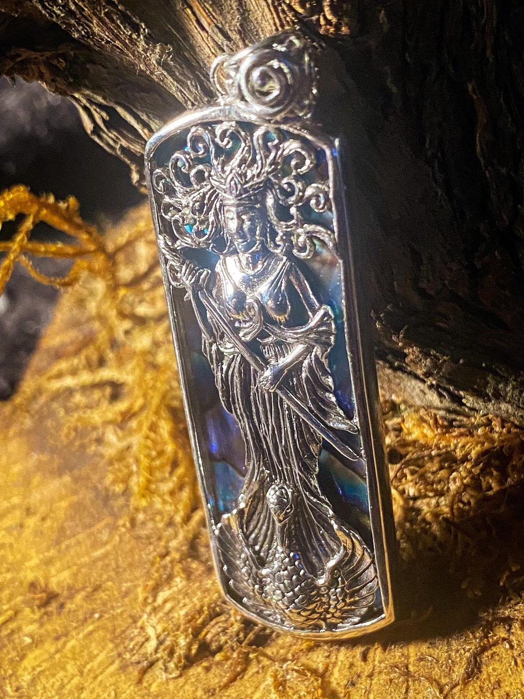 Goddess Designs / Detailed Lady in the Lake With Swan and Abalone Shell ...