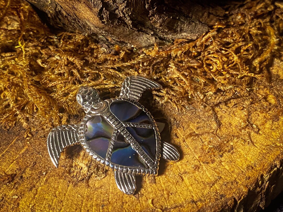 Goddess Designs / Detailed Turtle With Abalone Peace Sign Heart Shell ...