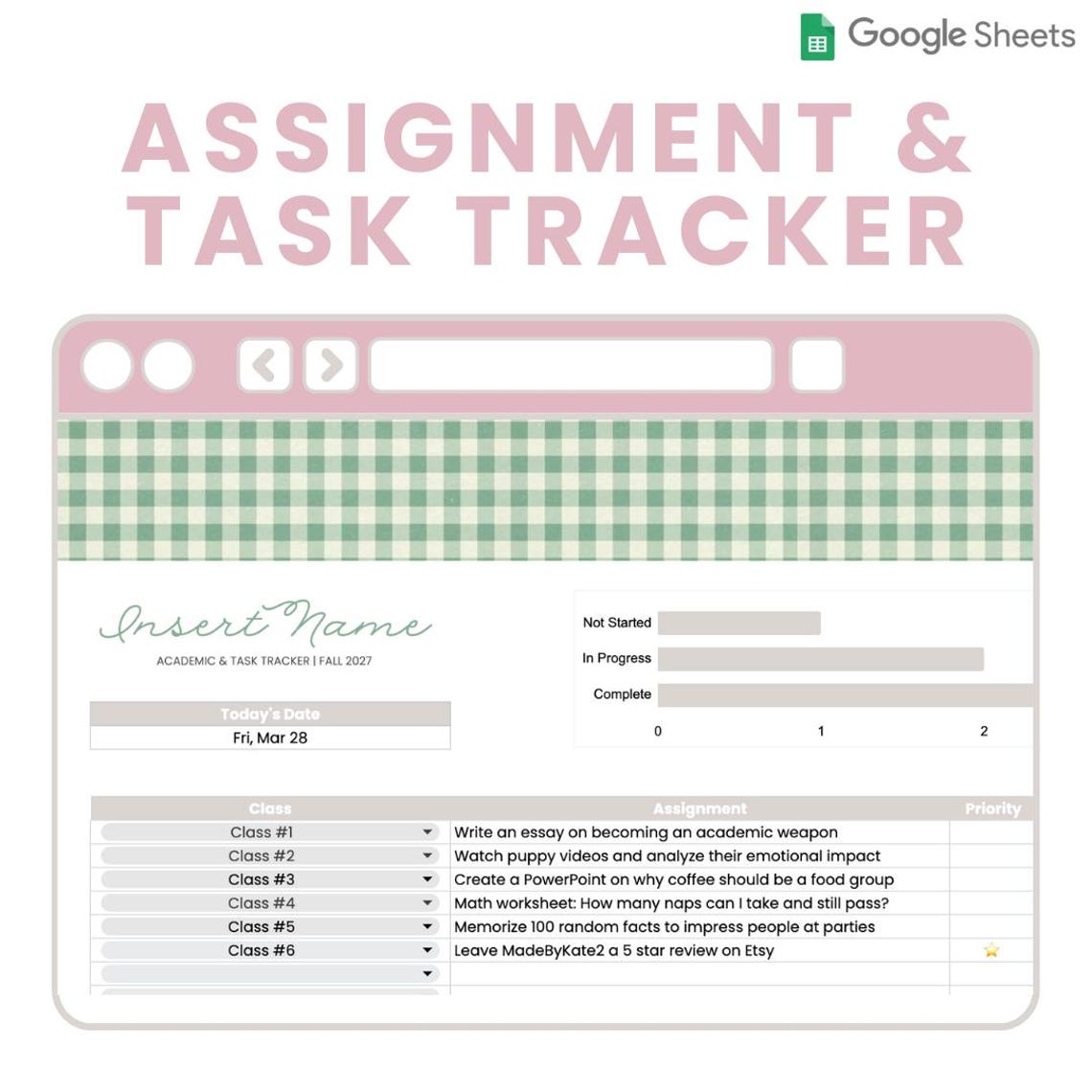 Assignment & Task Tracker - Academic Digital Planner for Students ...