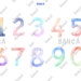 Watercolor Numbers Clipart, Colorful Rainbow Numbers Png, Learning ...