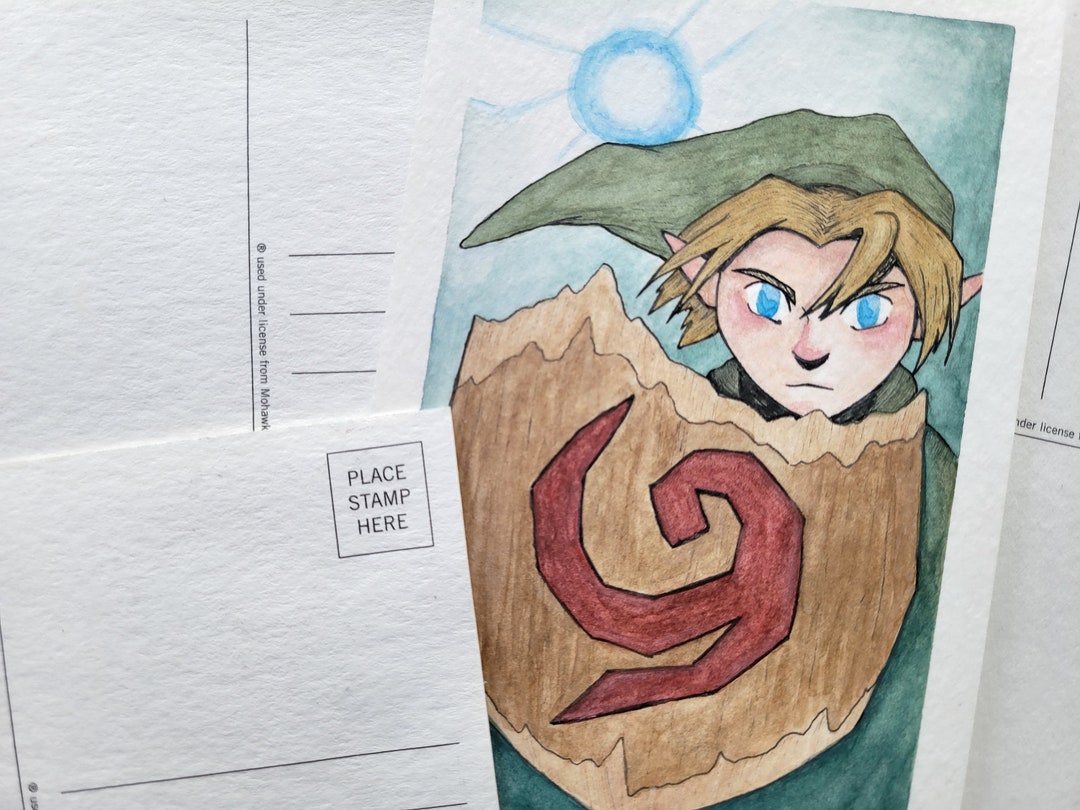 Three Original Legend of Zelda Watercolor Postcards | Handmade - Etsy