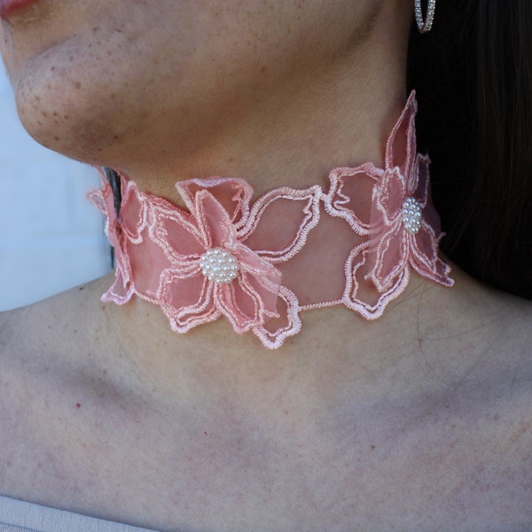 Flower Choker - Etsy