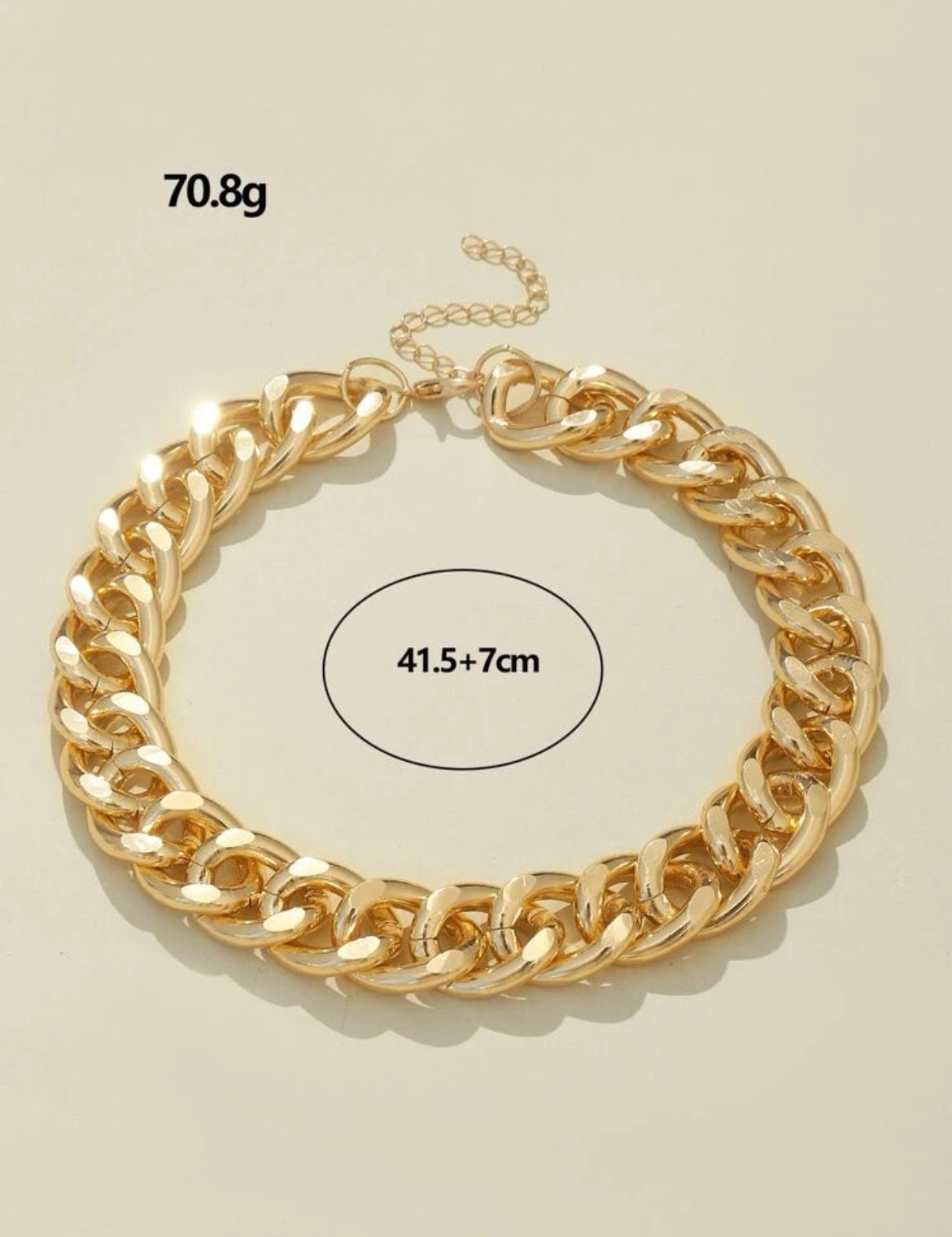 Thick Gold Chain Gold Chunky Chain Necklace Big Gold Chain - Etsy