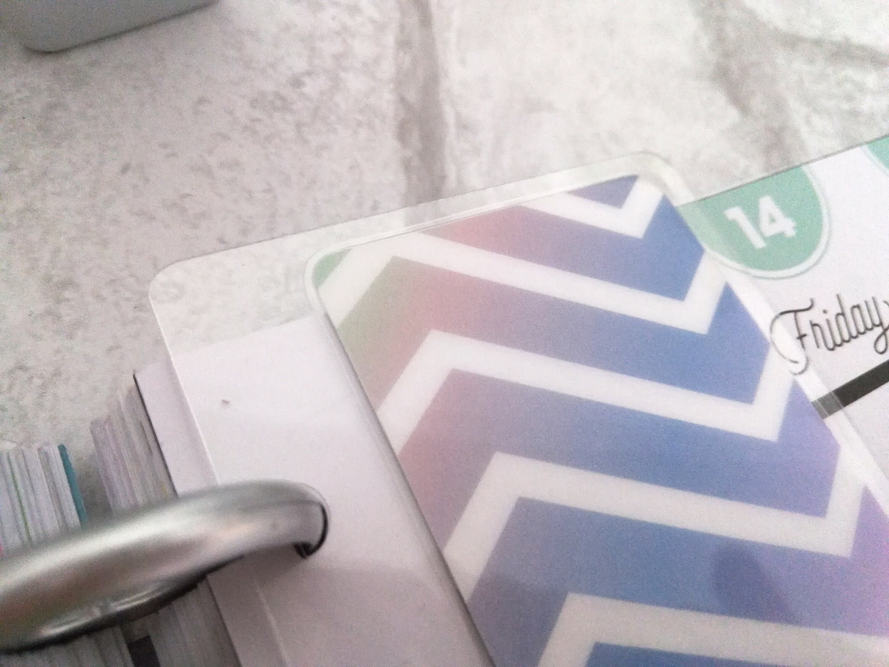 CUSTOM With Name Disc Bound BOOKMARK Pastel Chevron Galaxy | Etsy