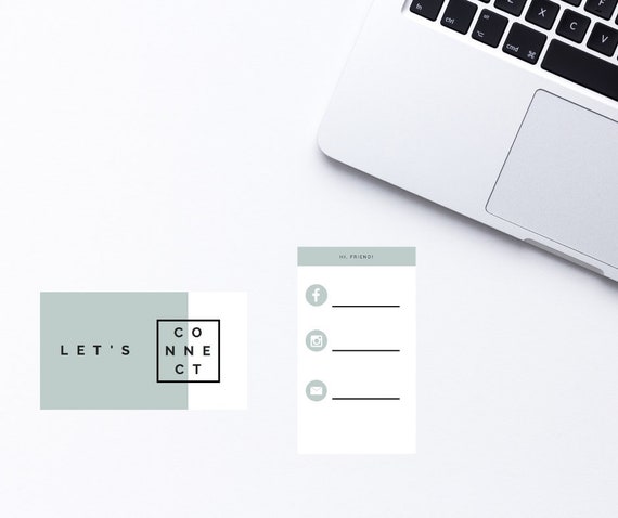 Let's Connect Card - Etsy