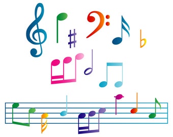 Colorful Music Notes Music Note Clip Art Colorful Musical Notes Musical ...