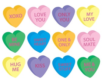 Candy Heart Gumball Machine PNG Valentine's Day Conversation Hearts ...