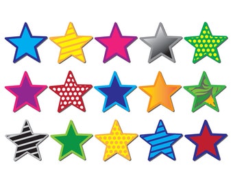 Stars Clip Art, Star Graphics, COMMERCIAL USE, Star Clipart, Star ...