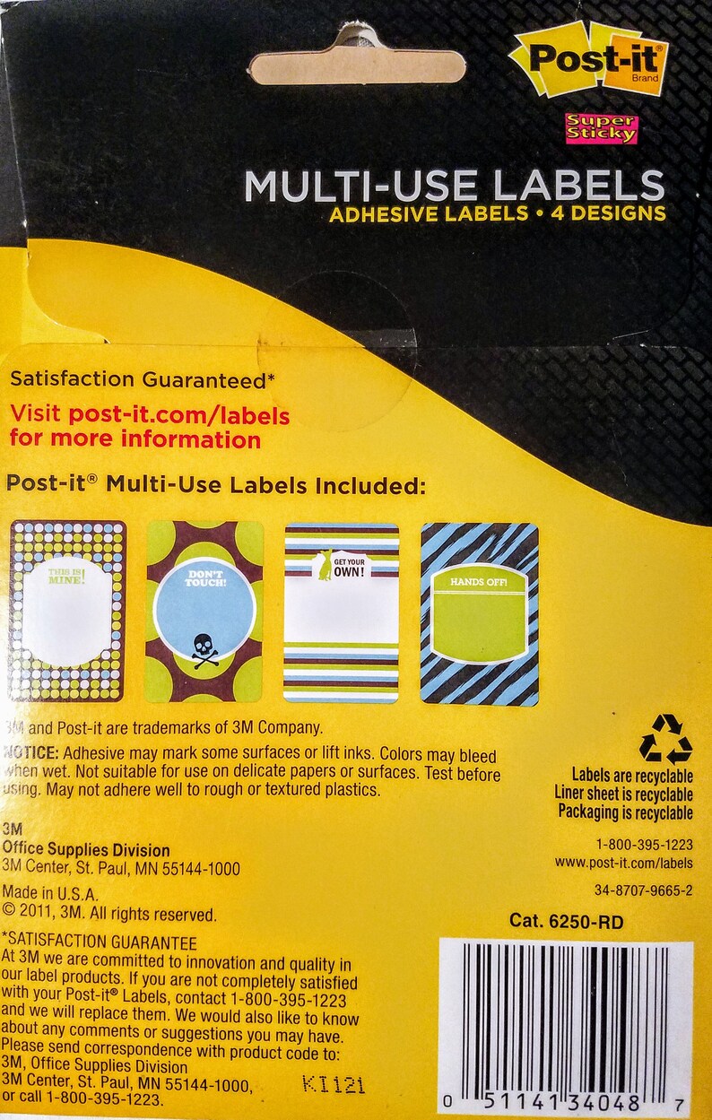 Funny Cute Hilarious Post It LABELS Hands Off, This is Mine, Don't ...