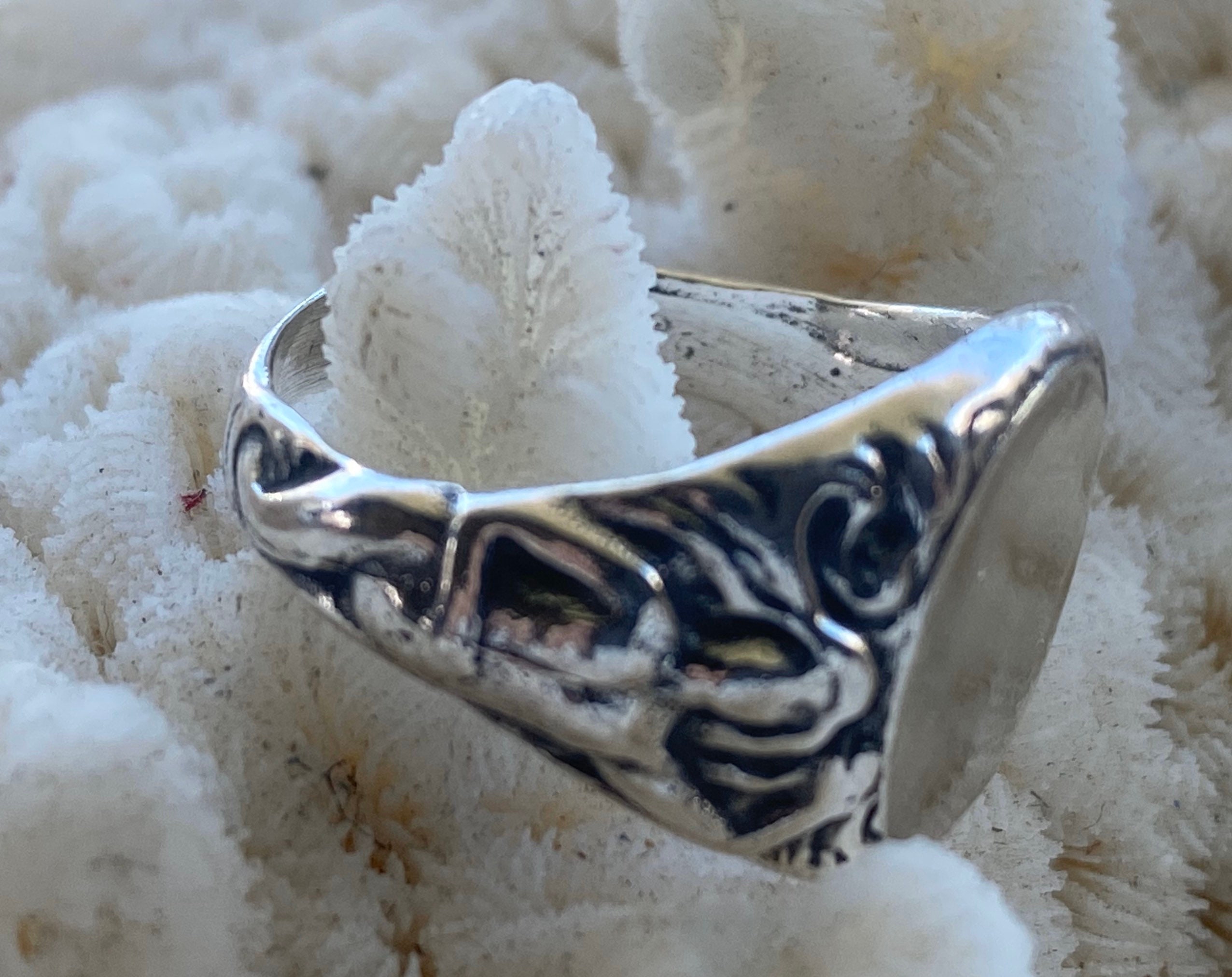 Beautiful Goddess Antique Reproduction Art Nouveau Signet Ring-figural ...