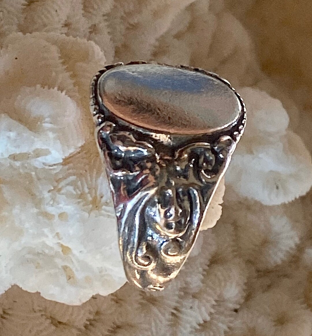 Gorgeous Antique Reproduction Signet Ring Art Nouveau Figural - Etsy