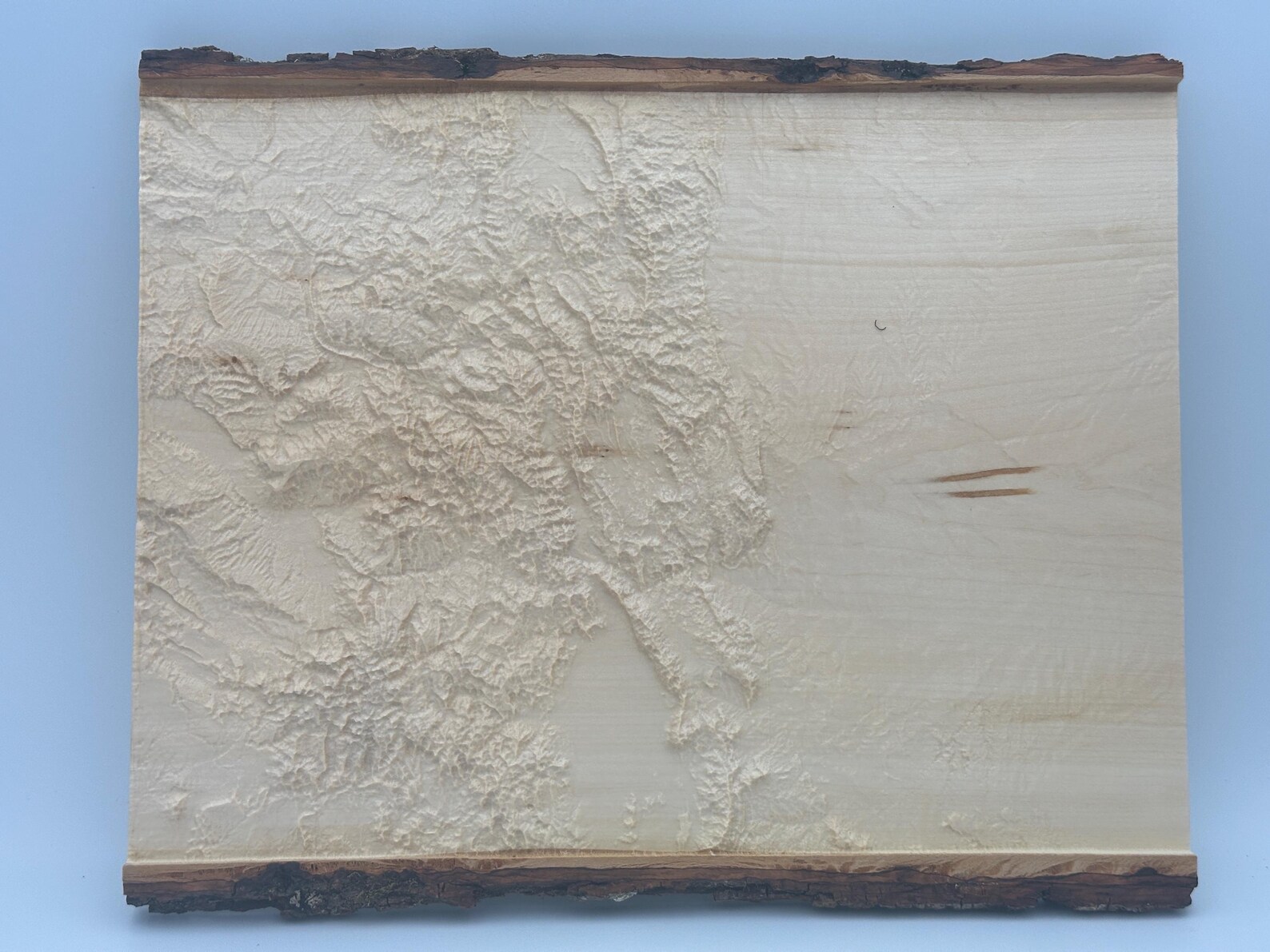 3D Live Edge Wood Topographical Map of Colorado - Etsy