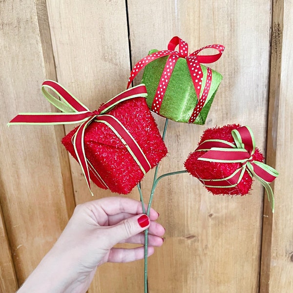 Red and Lime Green Christmas Centerpiece - Etsy